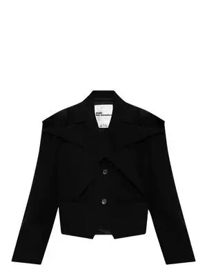 Noir Kei Ninomiya Star-panel Cropped Jacket - Black