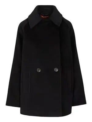 Max Mara Max Mara Ariano Double-Breasted Coat Blue