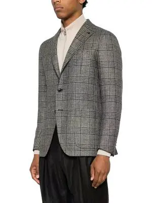Tagliatore Prince Of Wales Check Blazer - Neutrals