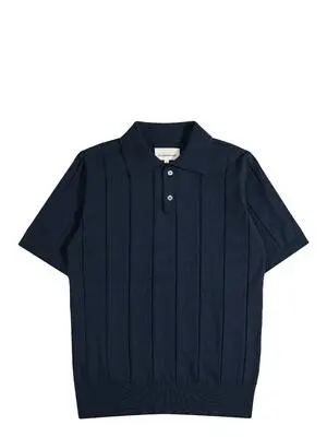 FAR AFIELD Men's Blue Jacobs Knit Polo - Navy