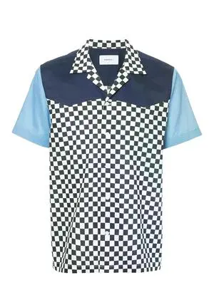 PORTS V Color Block Checkered Shirt - Multicolour