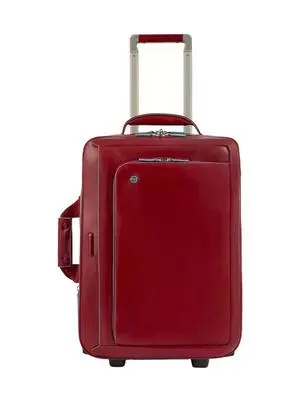 PIQUADRO Leather Cabin Luggage - Red