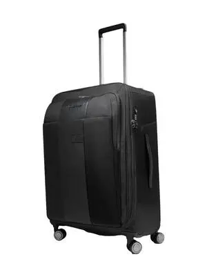 PIQUADRO Medium Expandable Four-wheel Suitcase - Black