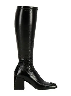 COURREGES Reedition Glossed Vinyl Knee-high Boots - Black