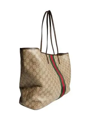 Gucci Tribeca Large Tote Bag - Sand And Dark Brown