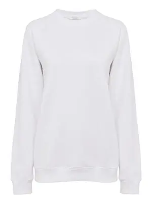 Chloé Crewneck Sweatshirt With Embroidered Logo - White