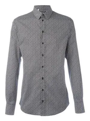 Dolce & Gabbana Dot Print Shirt - Gray
