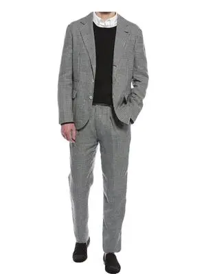 Brunello Cucinelli Plaid Single-breasted Suit - Gray