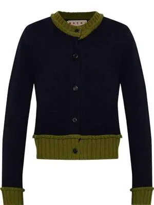 Marni Contrasted Cardigan - Black