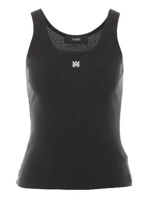 Amiri Ribbed Logo Vest - Black