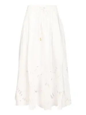 ZIMMERMANN Zimmermann Mahon Cut-Out Detailed Midi Skirt