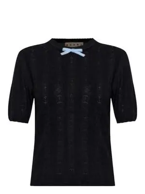 MARNI Marni Bow Embellished Knitted Jumper