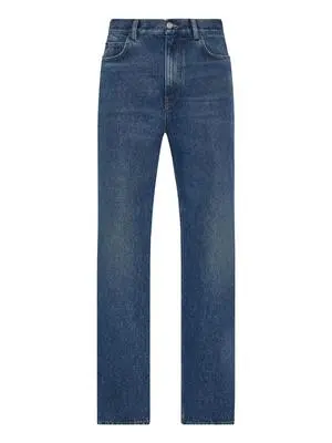 THE ROW Vanya Straight-leg Jeans - Mid-indigo