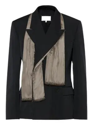 MAISON MARGIELA Scarf-panel Blazer - Dark Gray