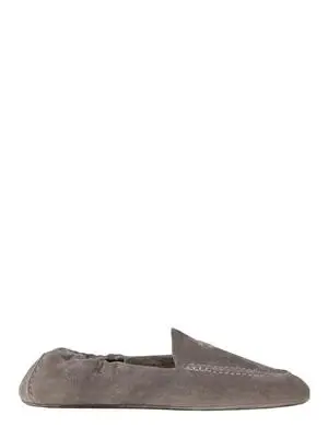 Celine Adam Loafer In Suede Calfskin - Grey