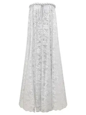 Zimmermann Metallic Lace Gown - Silver