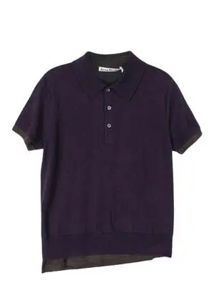 Acne Studios Polo Knit Shirt - Purple Brown