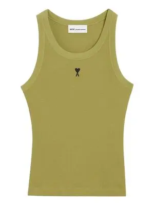 Ami De Coeur Ribbed Tank Top - Matcha