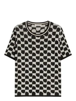 Max Mara Geometric Print T-shirt - Black
