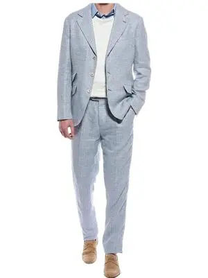 BRUNELLO CUCINELLI Checked Linen Suit
