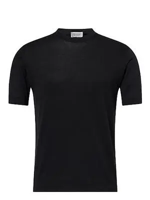 John Smedley Torin Short-sleeve Cotton-jersey T-shirt - Black