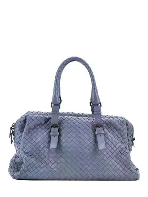 Bottega Veneta Montaigne Handle Bag Intrecciato Nappa Medium Handbag - Blue
