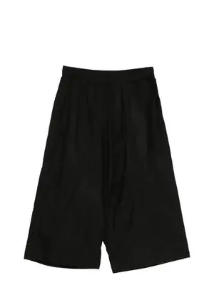 JULIUS Elasticated Wide-leg Track Trousers - Black