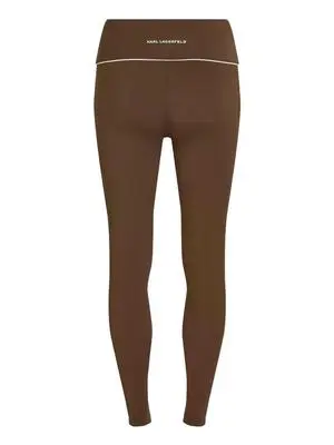 Karl Lagerfeld Contrast-piping Leggings - Brown
