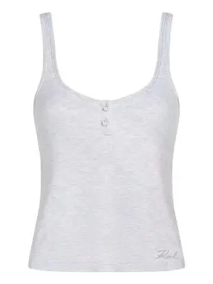 Karl Lagerfeld Embellished Cami Top - Grey