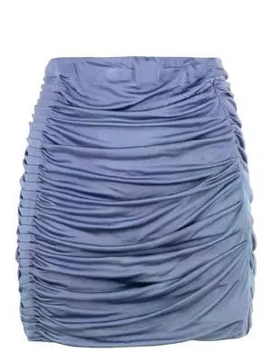 Gauge81 Ruched Miniskirt - Blue