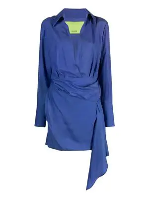 Gauge81 Gravia Silk Shirtdress - Blue