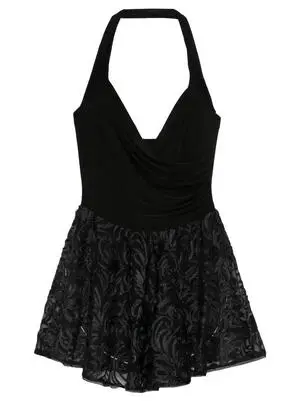Norma Kamali Mini Cayla Flared Dress - Black