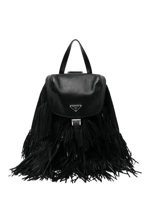 Prada Fringe Backpack - Black