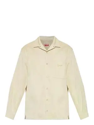 Kenzo Logo-embroidered Shirt - Neutrals