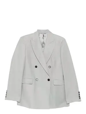 Liviana Conti Double-breasted Blazer - Grey