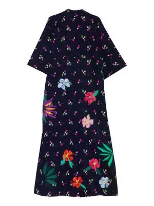 A.N.G.E.L.O. VINTAGE CULT Cotton Floral Print Kimono - Blue