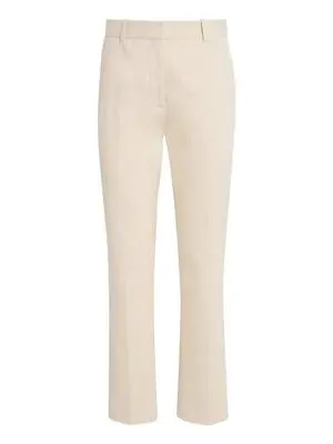 JOSEPH Joseph Stretch-Cotton Coleman Slim Trousers Beige