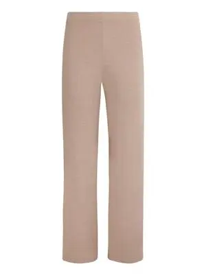 LESET Lauren Wide-leg Lounge Trousers - Brown