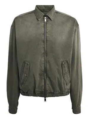 7 For All Mankind Aviator Denim Jacket - Green