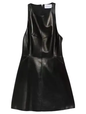 Givenchy Sleeveless Leather Mini Dress - Black