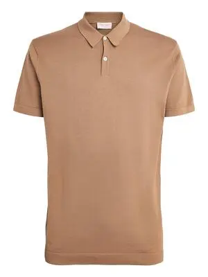 Derek Rose Sea Island Cotton Jacob Polo Shirt - Neutral