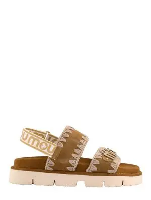 MOU Mou Bio Logo Strap Platform Sandals