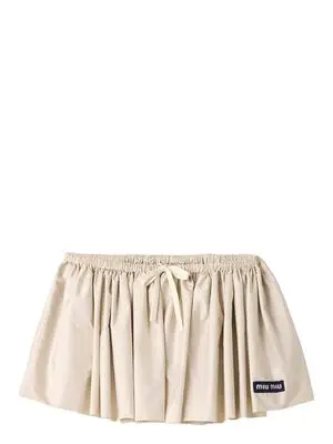 Miu Miu Technical Pongé Miniskirt - Opal