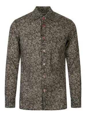 Kiton Floral-print Long-sleeve Shirt - Green