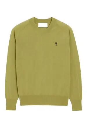 AMI Ami Paris Embroidered Crew-Neck Sweater