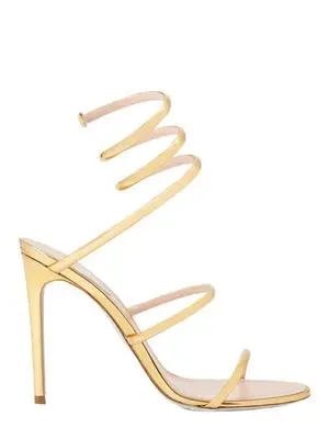 Rene Caovilla Round-toe Stiletto High-heeled Sandals - Nude