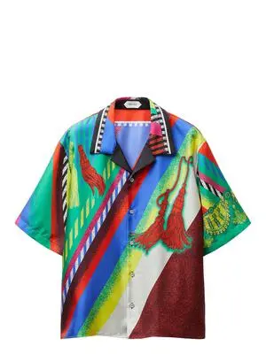 Versace Printed Silk Twill Shirt - Multicolor