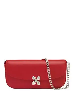Alexander McQueen Skull-flower Crossbody Bag - Red