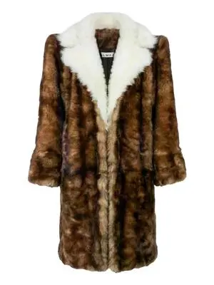ALMAZ Notch-lapel Fur Coat - Brown