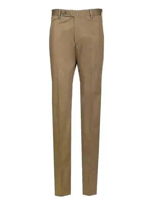 Tagliatore Pressed-crease Slim-fit Trousers - Neutrals